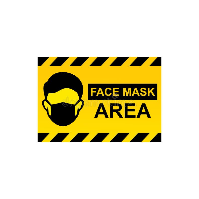 Face Mask Area Label Logo Design Template Stock Vector - Illustration ...