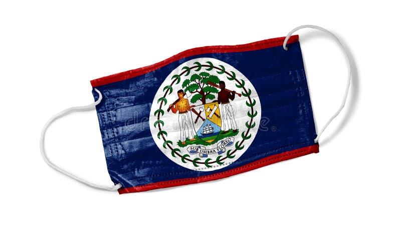 Face Mask with Belize Flag stock image. Image of face - 187463069