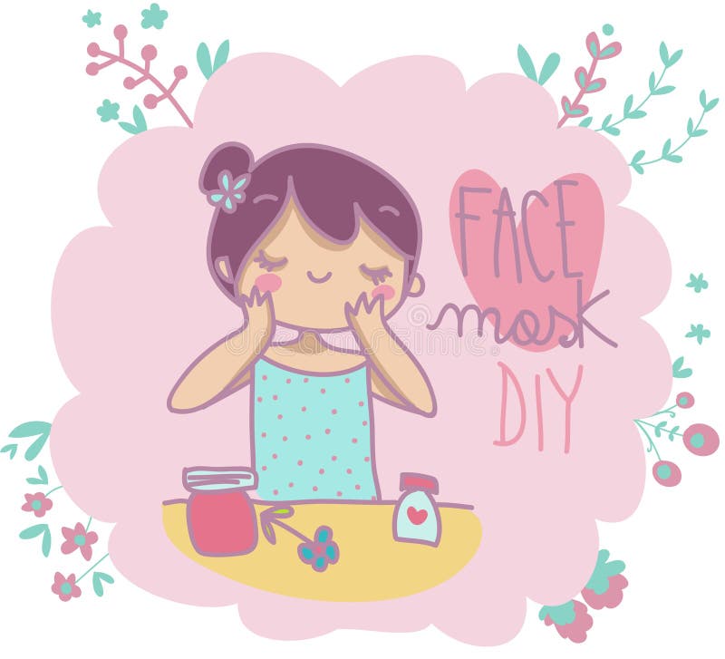 Face mask do it yourself stock illustration. Illustration of pink ...