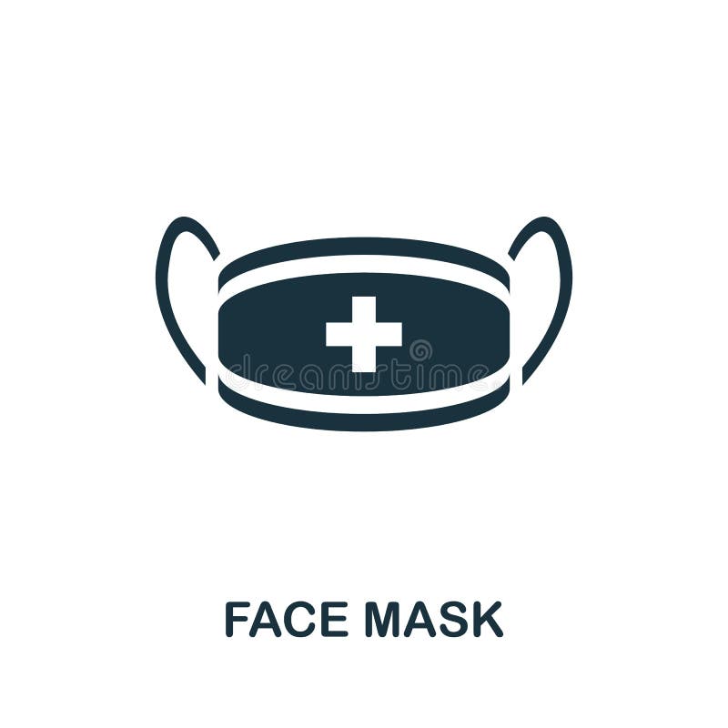 Face Mask Icon. Simple Illustration from Coronavirus Collection Stock ...