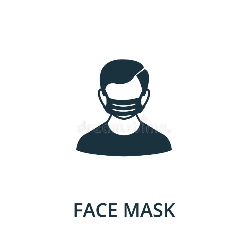 Face Mask Icon. Simple Illustration from Coronavirus Collection Stock ...