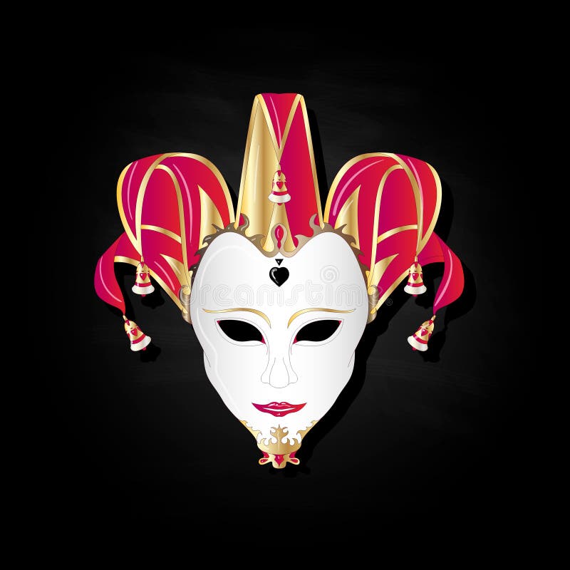 Face Mask Joker Style. Isolated Vector Illustration on White Background ...