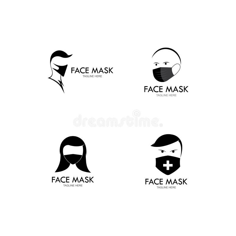 Face Mask Logo Design Vector Stock Vector - Illustration of healthy ...