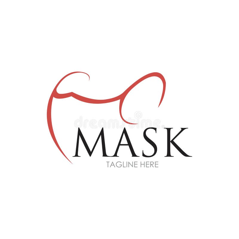 Face Mask Logo Design Vector Icon Illustrations Stock Vector ...