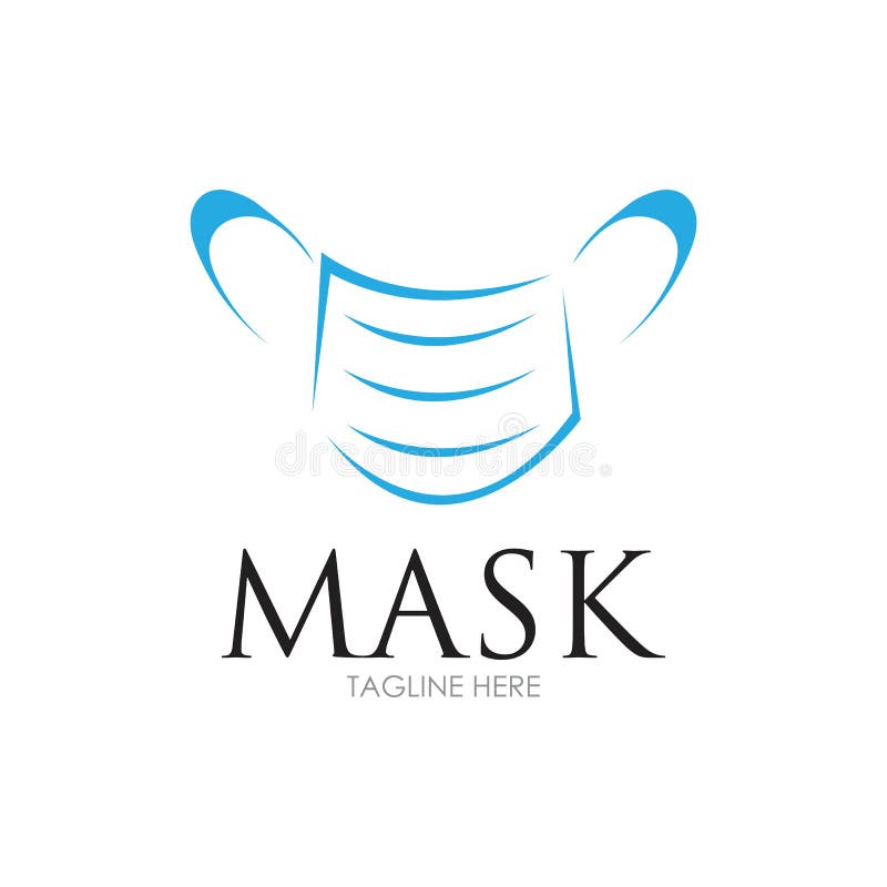 Face Mask Logo Design Vector Icon Illustrations Stock Vector ...