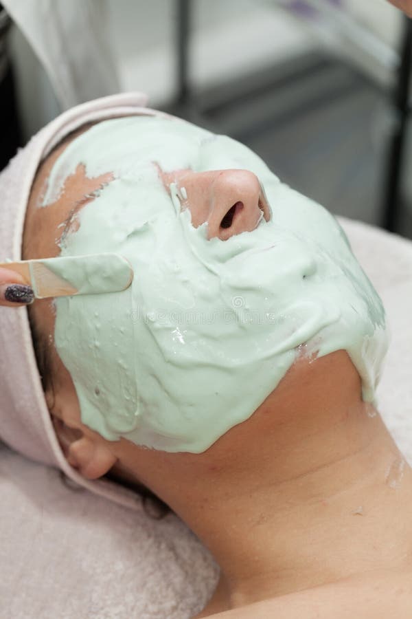 Face Mask Made from Seaweed Stock Image - Image of beautiful, girl ...