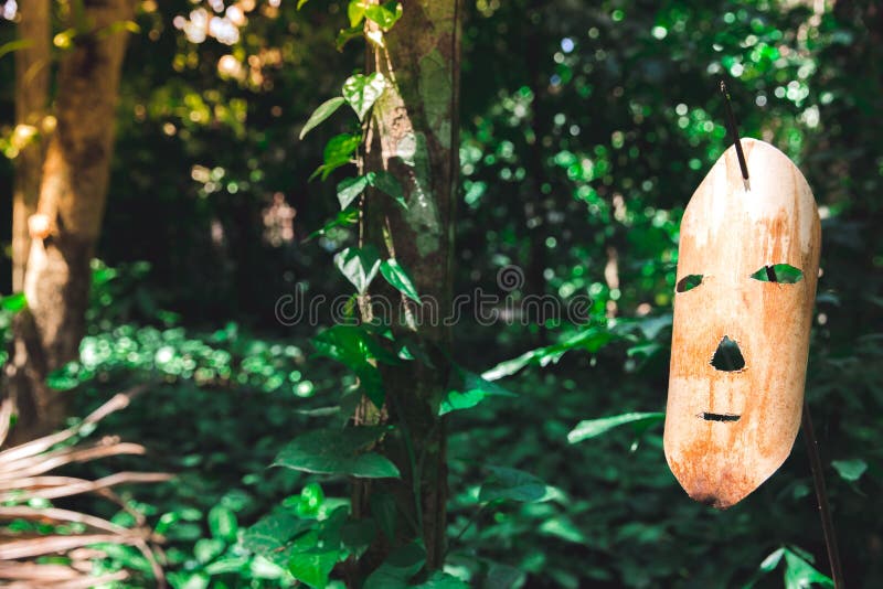 Face Mask Made from Tree Leaf Stock Photo - Image of building, ethnic ...