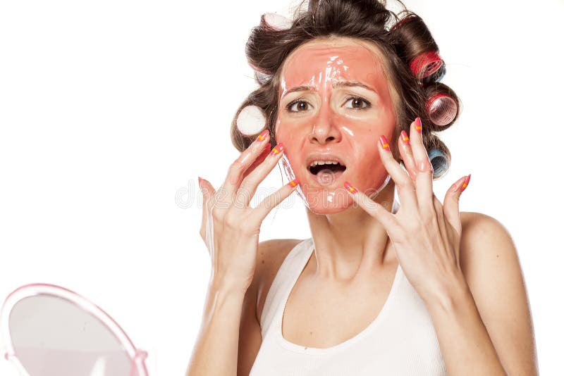 Face mask stock photo. Image of hair, sticky, gorgeous - 62345350