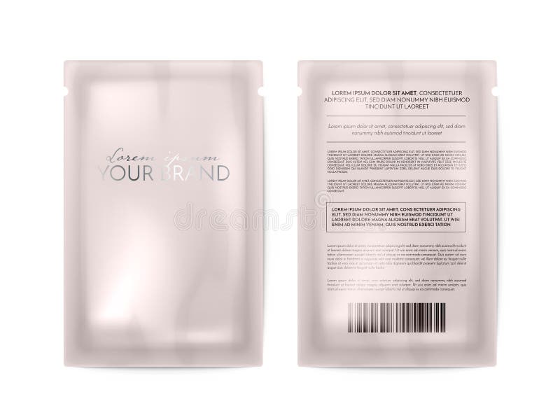 Face Mask Packaging Cosmetic Pack Vector Template Stock Vector ...