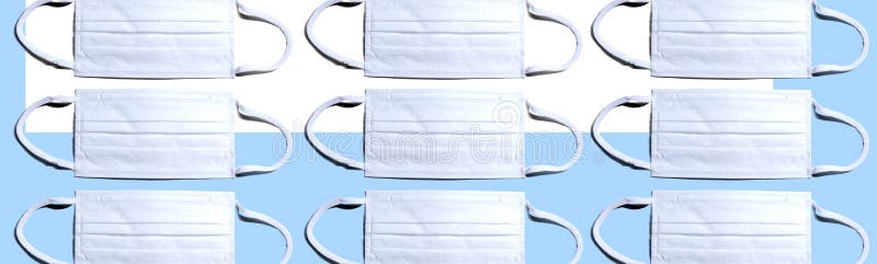 Face Mask PPE Concept Flatlay Design Coronavirus Concept Stock Photo ...