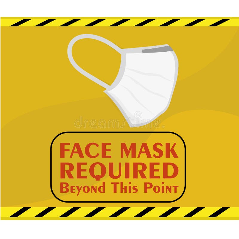 Face mask required poster stock vector. Illustration of graphic - 197479926