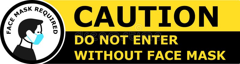Without mask do not enter stock vector. Illustration of graphic - 178338043