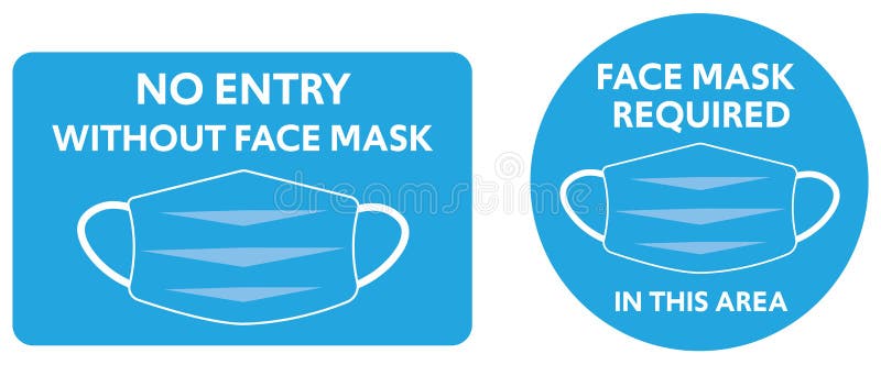 Face Mask Required Sign Symbols Rules Vector Stock Vector ...