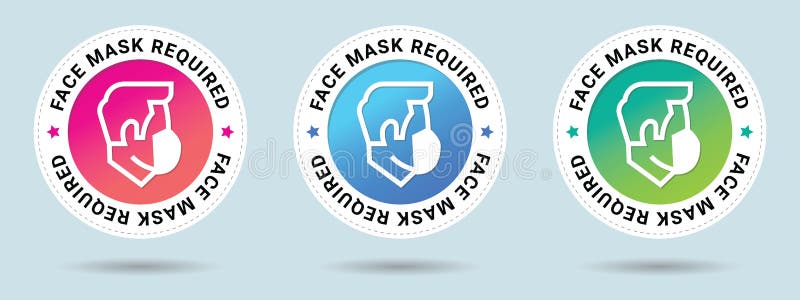 Face Mask Required Stamp Vector Illustration. Stock Vector ...