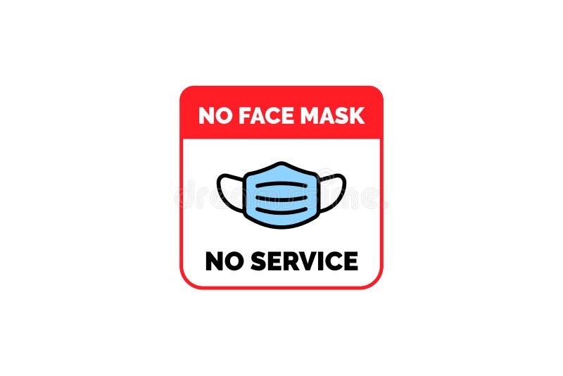 Face Mask Required Warning Prevention Sign Sticker. No Face Mask No ...