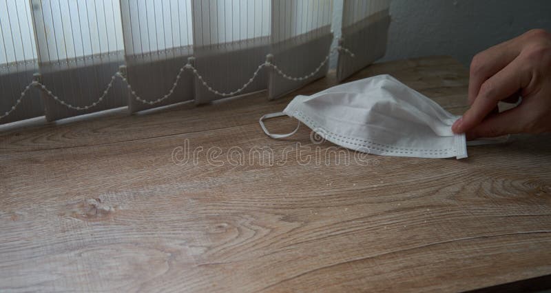 Surgical Face Mask on Table for Protect from Disease Include Covid-19 ...