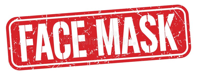 FACE MASK Text Written on Red Stamp Sign Stock Illustration ...