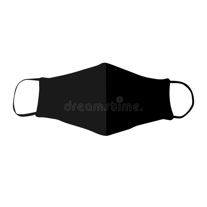 Face Mask Vector Outline Icon. Stock Illustration - Illustration of ...