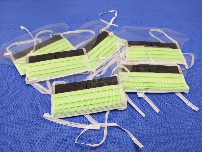 Face Masks with Eye Shield stock photo. Image of green - 248146820