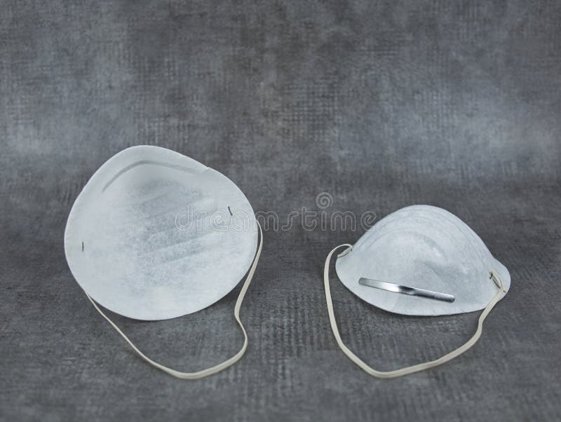 Face Masks with Metal Temples and Elastic Bands Stock Photo - Image of ...