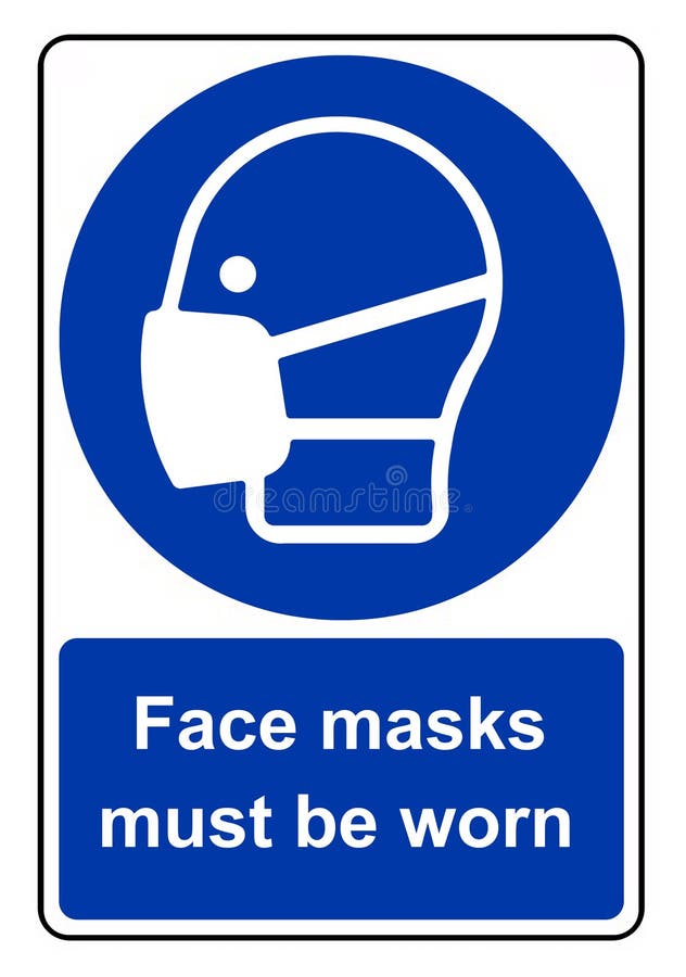 PPE Must Be Worn in this Area Sign Stock Vector - Illustration of ...