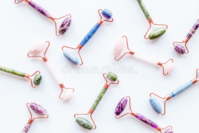 Face Massage Rollers Pattern for Skin Beauty Care Stock Photo - Image ...