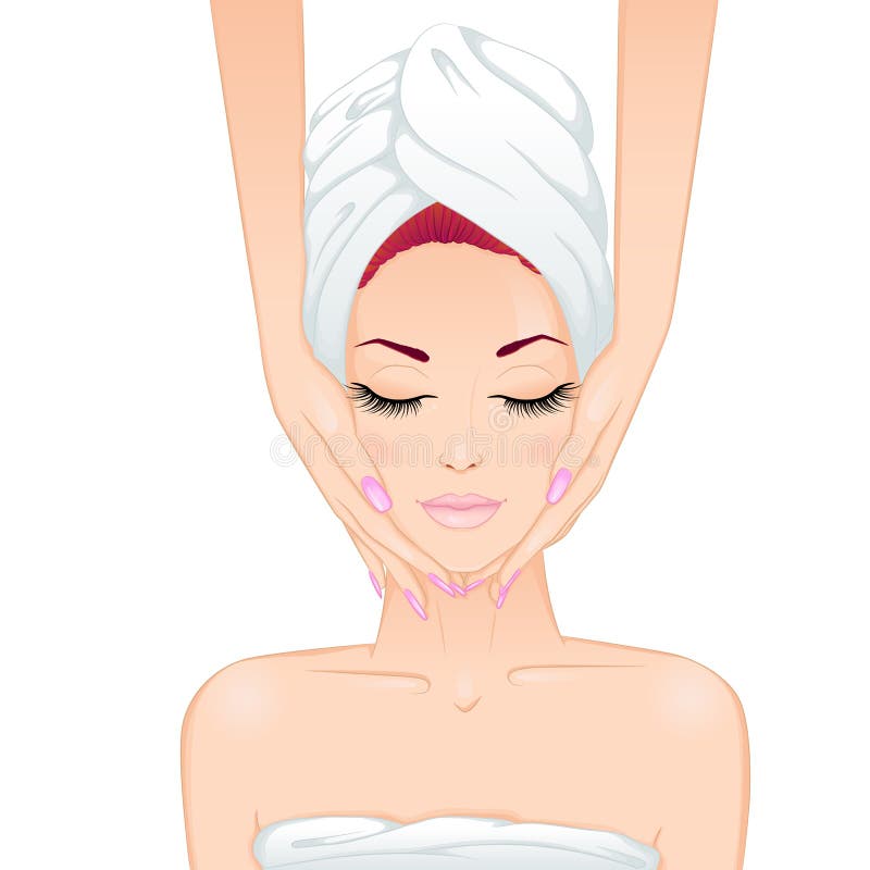 Face Massage Line Art Stock Vector Illustration Of Hygiene 89662218