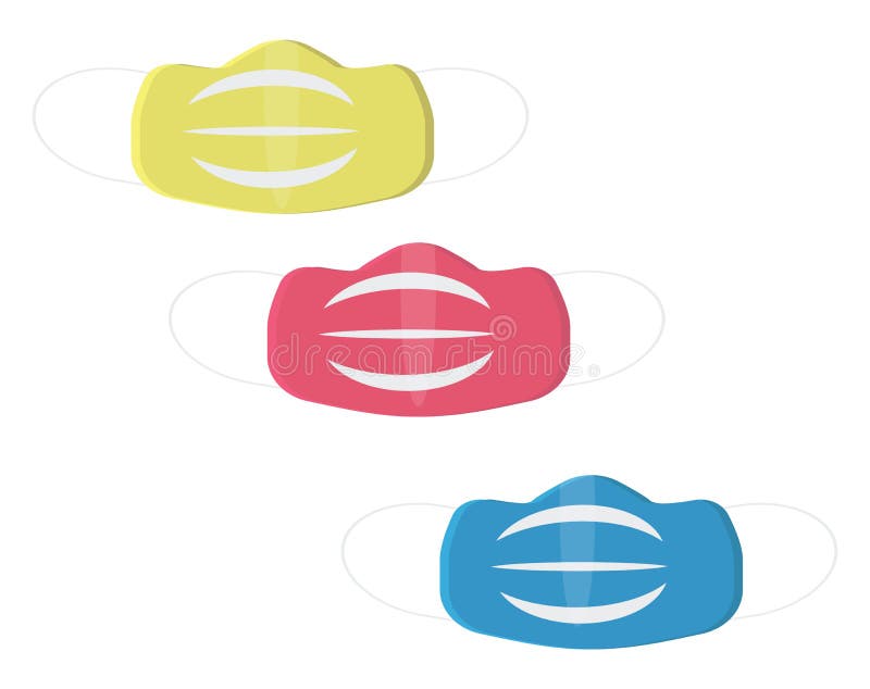 Face medical mask, icon stock vector. Illustration of nurse - 261376754