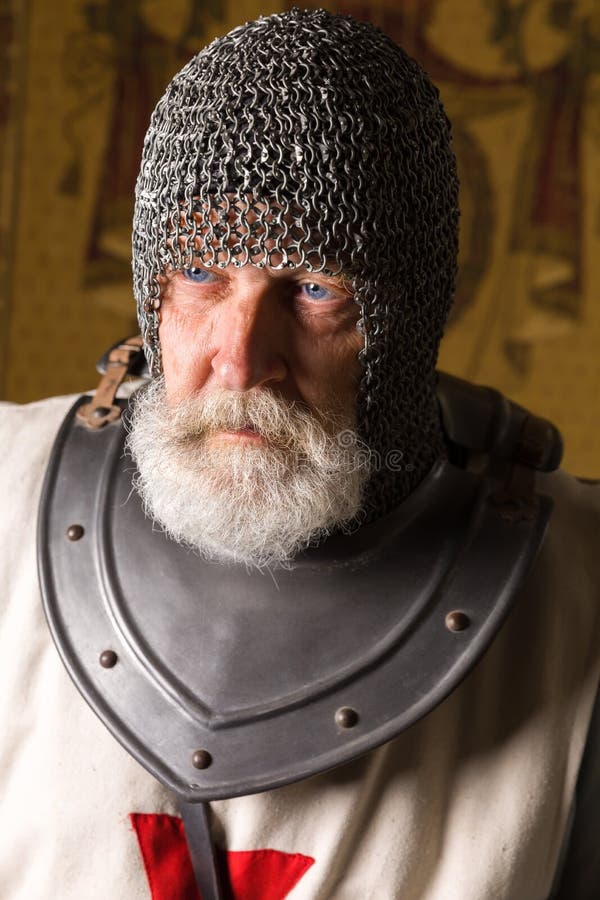 Face of a medieval knight stock photo. Image of battle - 185872838