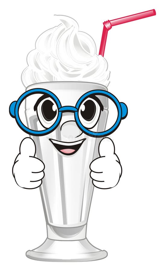 Face of Milkshake and Gesture Stock Illustration - Illustration of ...