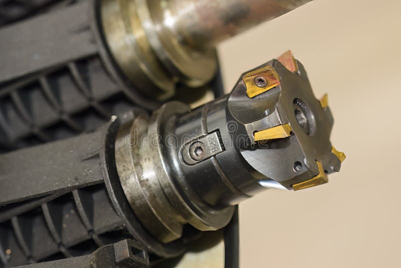 The Face Milling Cutter in the Tool Magazine Stock Photo - Image of ...