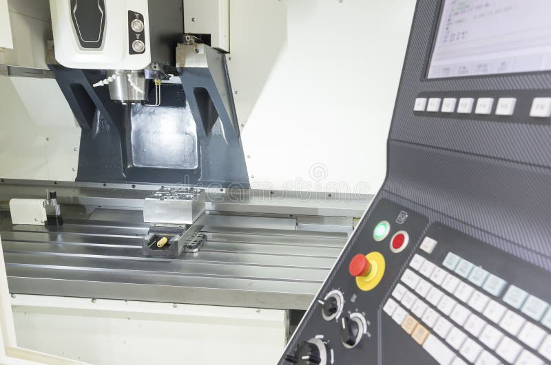 The Face Milling Tool with the Raw Material Stock Image - Image of iron ...