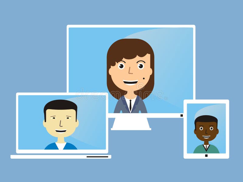 Face in the Monitor. Vector Stock Vector - Illustration of community ...