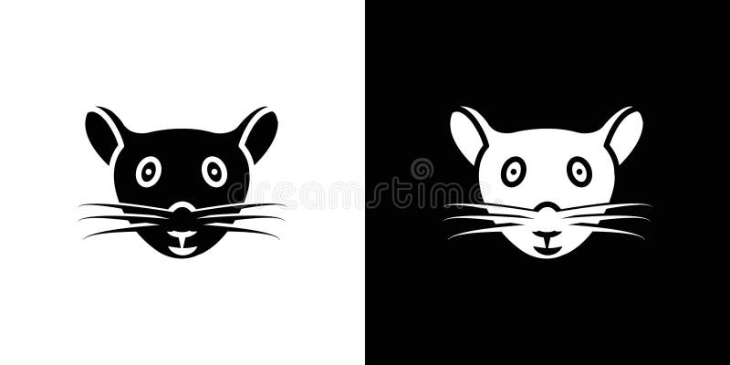 Face of Mouse Icon Isolated Flat Vector in Outline Stock Vector ...