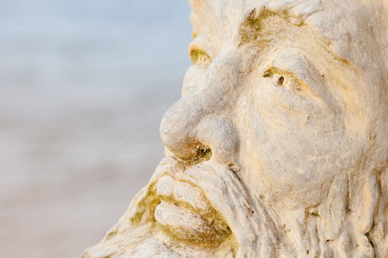 Face of Mythological God Neptune Stock Image - Image of italy ...