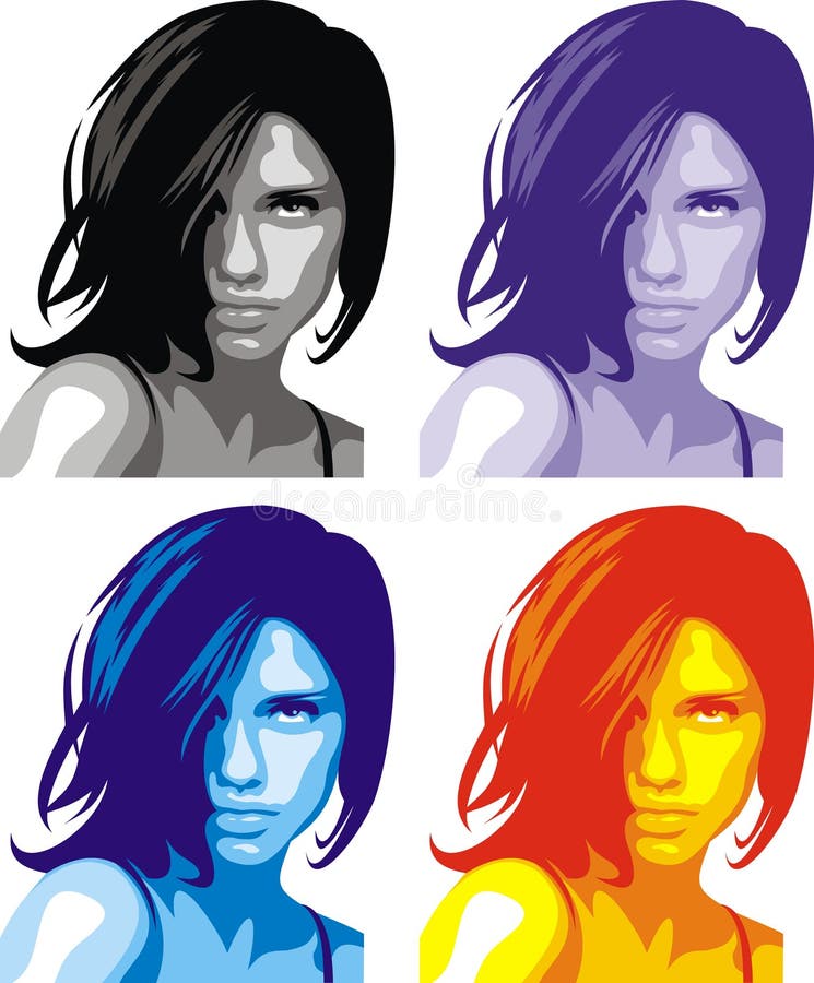 Face of nice woman stock vector. Illustration of elegance - 9489843