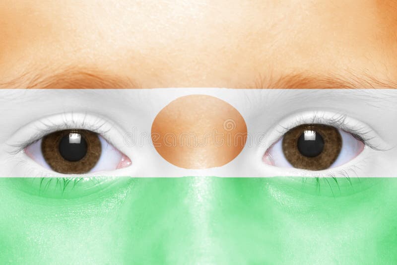 Face with niger flag stock photo. Image of national, flag - 95523202