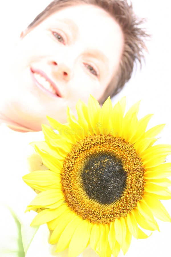 Face od a Sunflower stock image. Image of face, human, beautiful - 584293