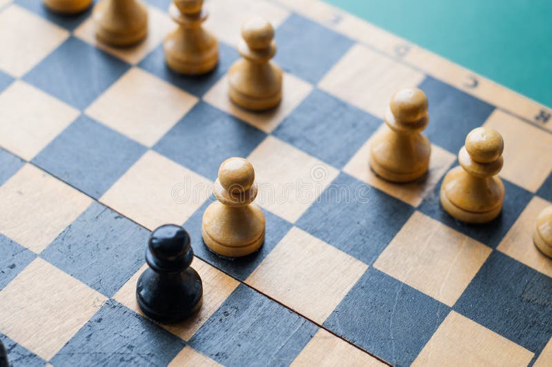 Face Off. Chess Pieces Knights Facing Each Other for a Standoff on ...