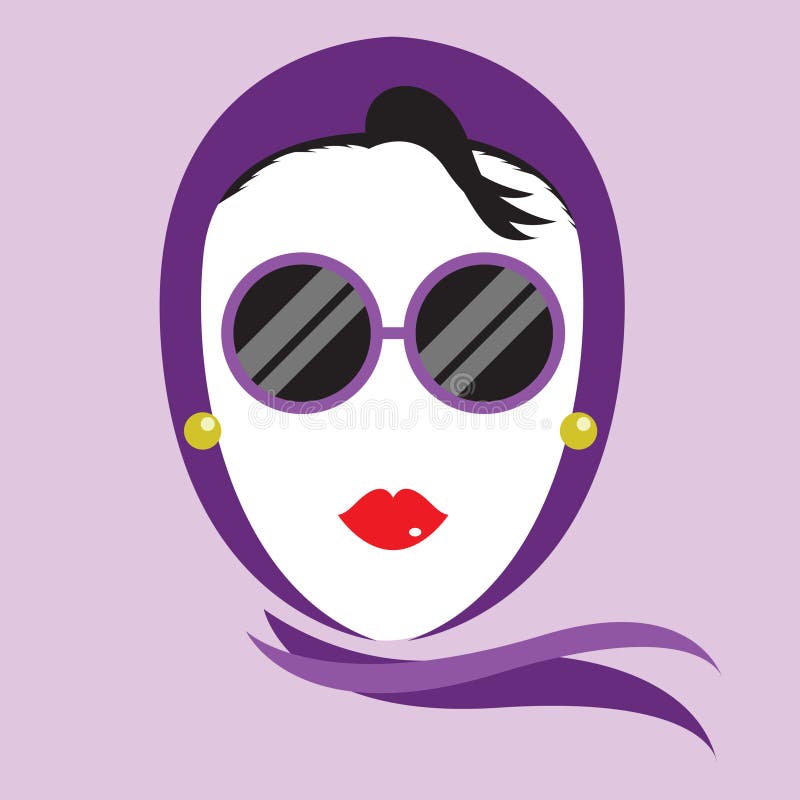 Face Pack with Spectacles. Vector Illustration Decorative Design Stock ...