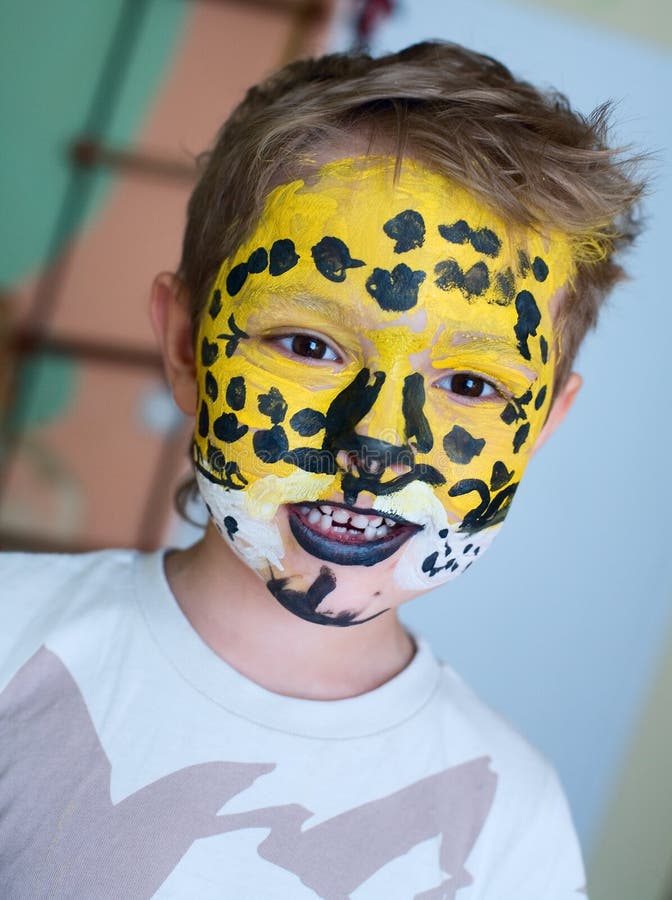 Face paint stock image. Image of humor, face, mouth, screaming - 13262603