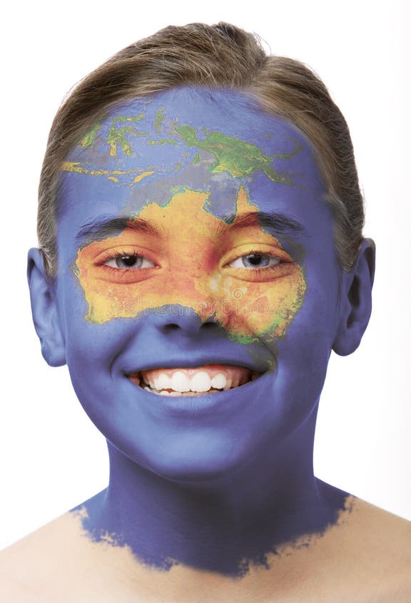 Face paint - australia stock photo. Image of face, australia - 2910234
