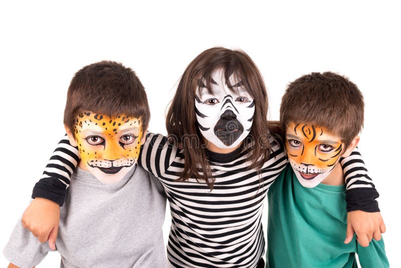 Face-paint stock photo. Image of pretty, studio, young - 48694422