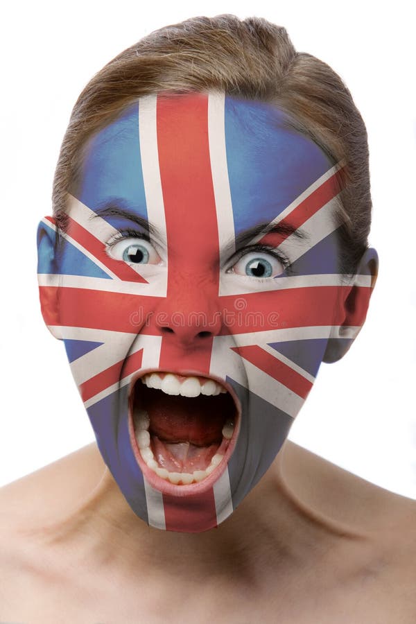 Face Paint : Girl with British Stock Photo - Image of girl, facial: 2870898