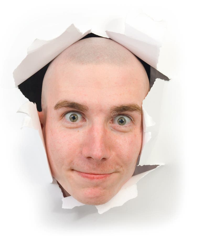 Face and paper stock photo. Image of funny, sheet, white - 7184108