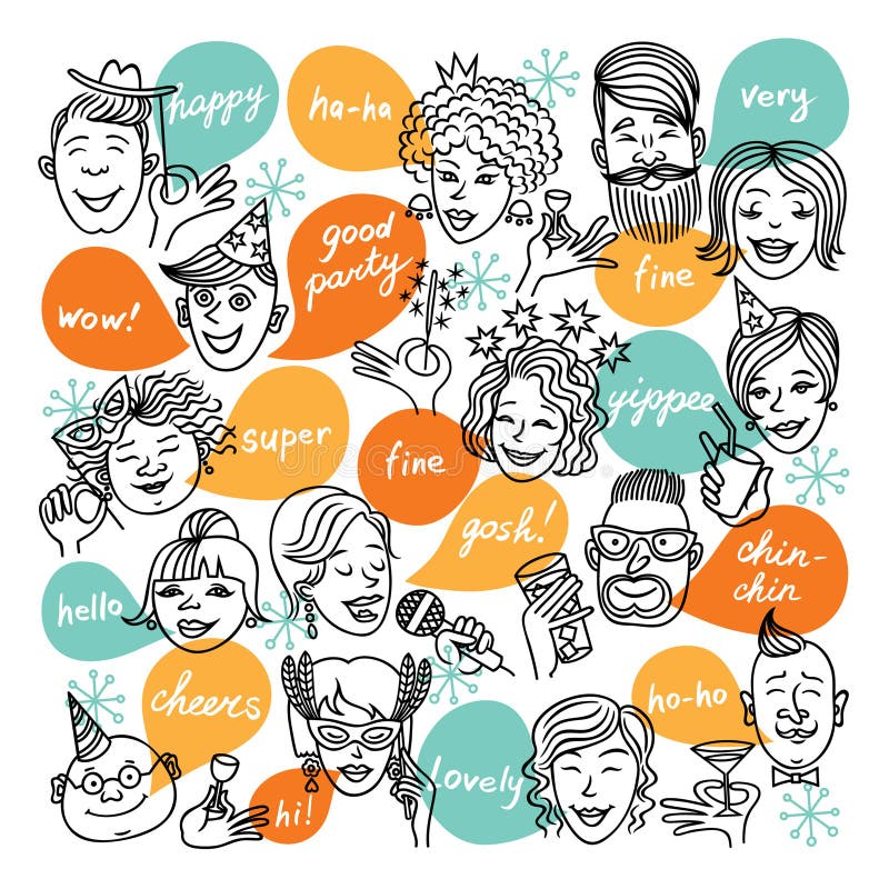 Face party stock vector. Illustration of festival, holiday - 68533220