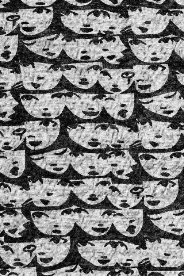Face pattern fabric stock photo. Image of decorative - 44751312