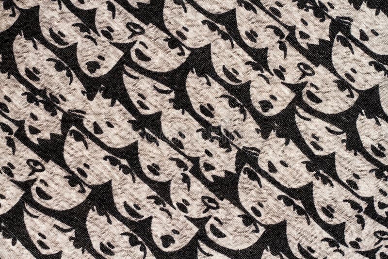 Face pattern fabric stock illustration. Illustration of funny - 49767658