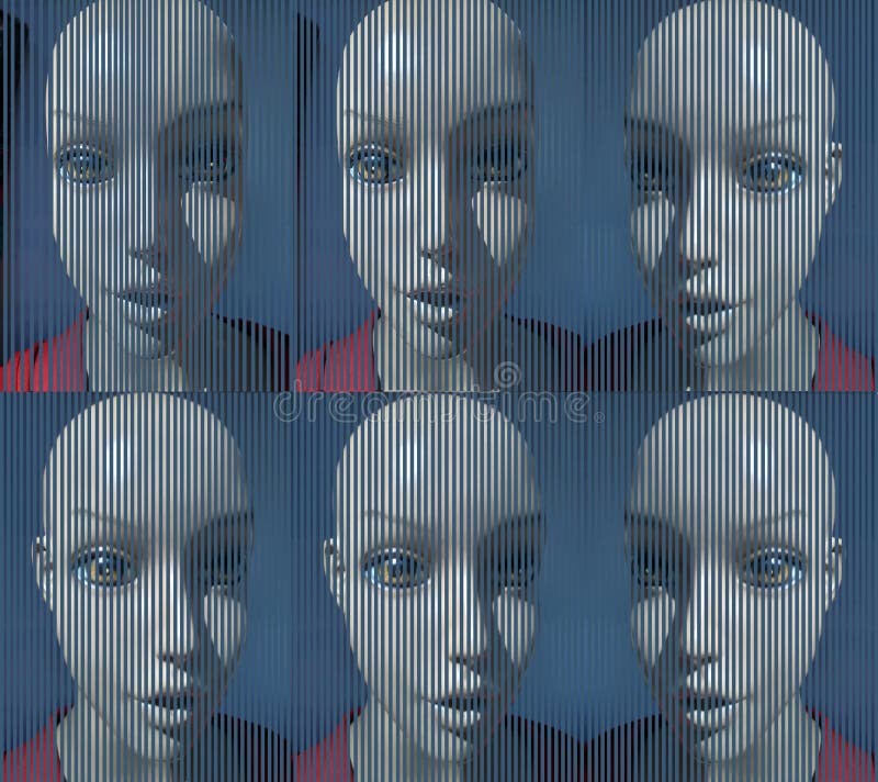 A Face of a Plastic Fashion Model. Stock Illustration - Illustration of ...