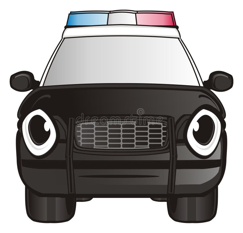 Face of police car stock illustration. Illustration of white - 91229468